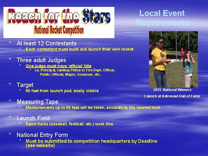 How to Run a Local Competition Power Point