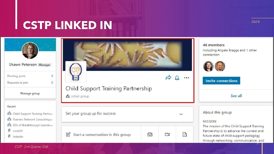 2020 CSTP nd 2 Quarter Call Some oldfashioned