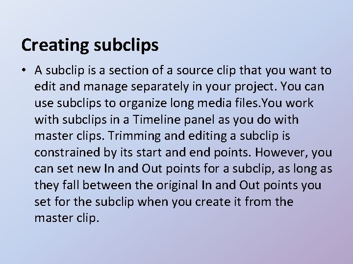 ADOBE PREMIERE PRO CS 4 User interface Adobe