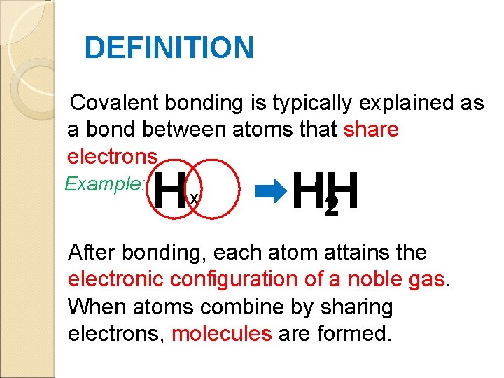 COVALENT BONDING Chem Is Try Lesson DEFINITION Covalent