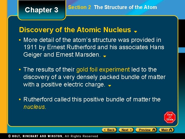 Chapter 3 Section 2 The Structure of the