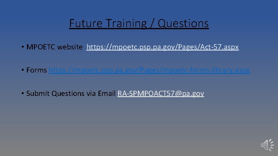 Session 4 Act 57 Law Enforcement Database Introduction