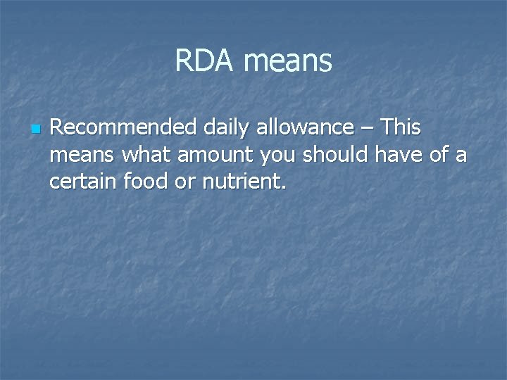 NUTRITION Nutrition is important to good health n