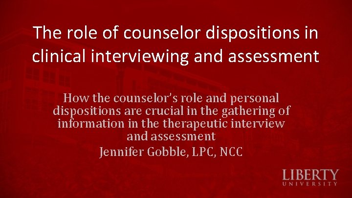 The role of counselor dispositions in clinical interviewing