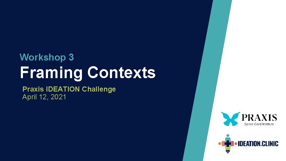 Workshop 3 Framing Contexts Praxis IDEATION Challenge April