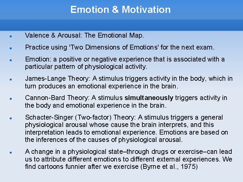 Emotion Motivation Valence Arousal The Emotional Map Practice