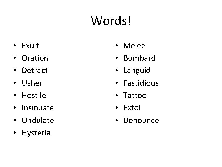Vocabulary in Battle Royal How to Record Vocab