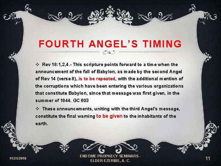 THE SEVEN ANGELS MESSAGES REVELATION 14 THE FIRST