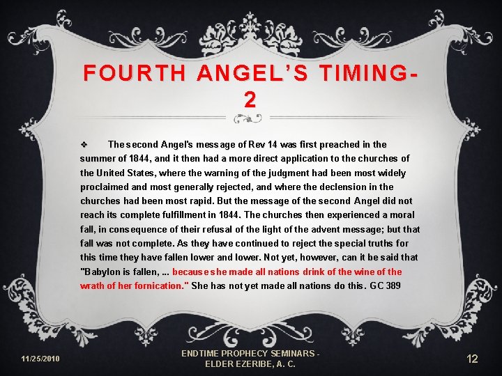 THE SEVEN ANGELS MESSAGES REVELATION 14 THE FIRST