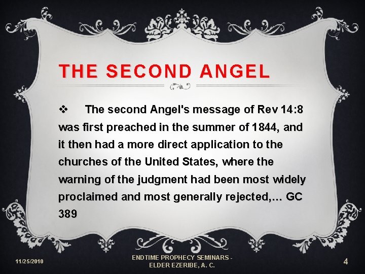 THE SEVEN ANGELS MESSAGES REVELATION 14 THE FIRST