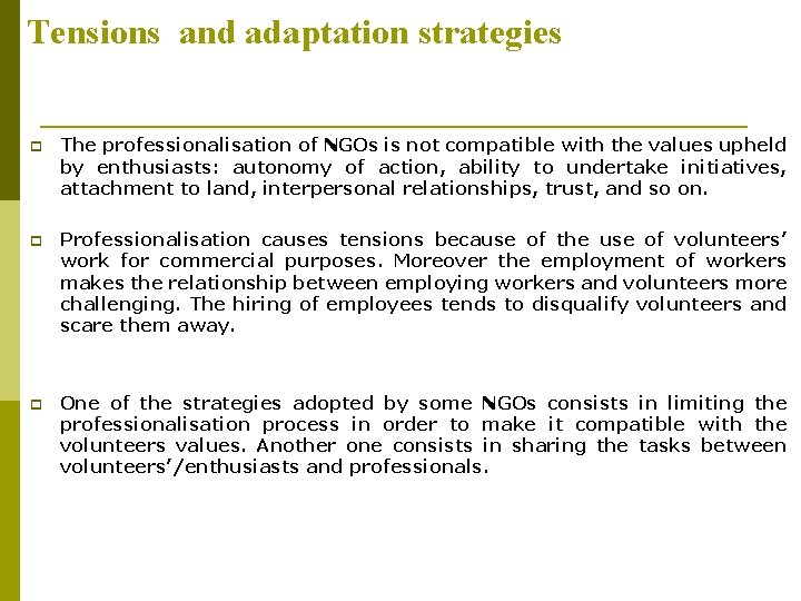 Data producing NGOs confronted with the requirement to