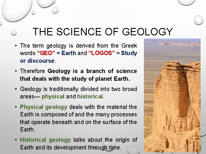 UNIT 1 INTRODUCTION GEO 281 GEOLOGY FOR ENGINEERS