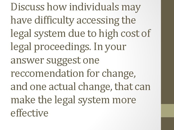 Problems and difficulties faced by individuals in using