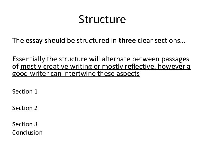 Reflective Writing National 5 and beyond The basics