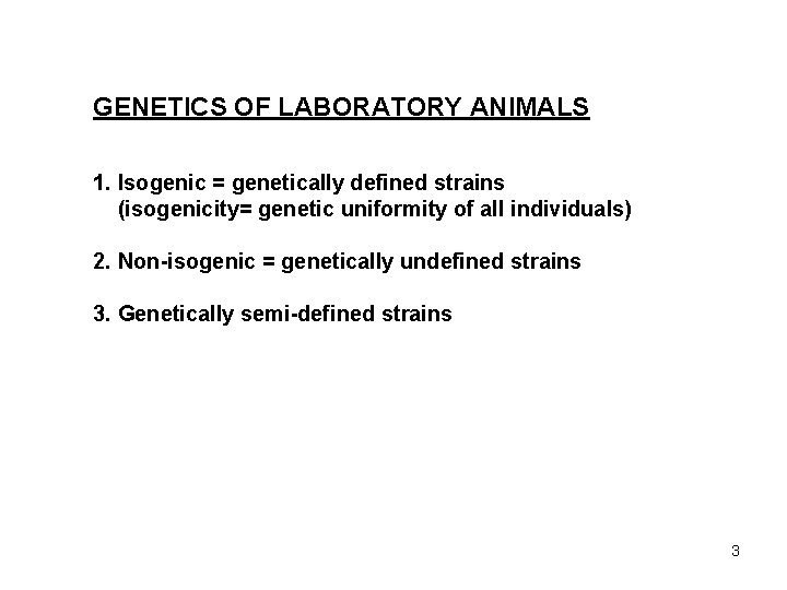 LABORATORY ANIMALS Department of Pathophysiology Faculty of Medicine