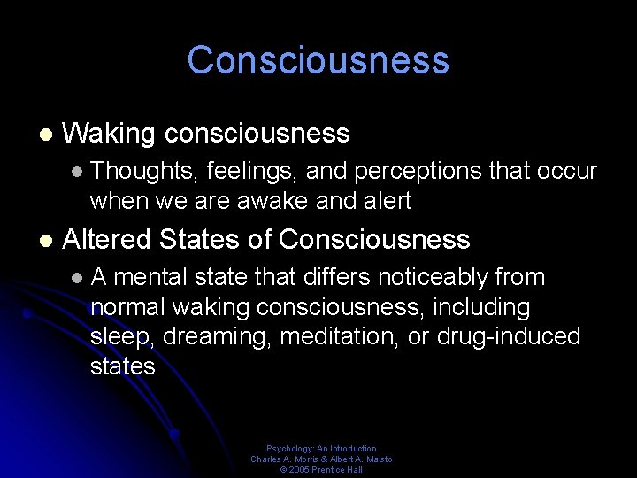 States of Consciousness Chapter 5 Psychology An Introduction