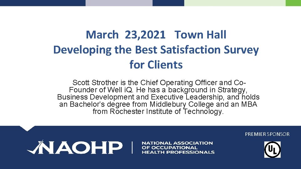 March 23 2021 Town Hall Developing the Best