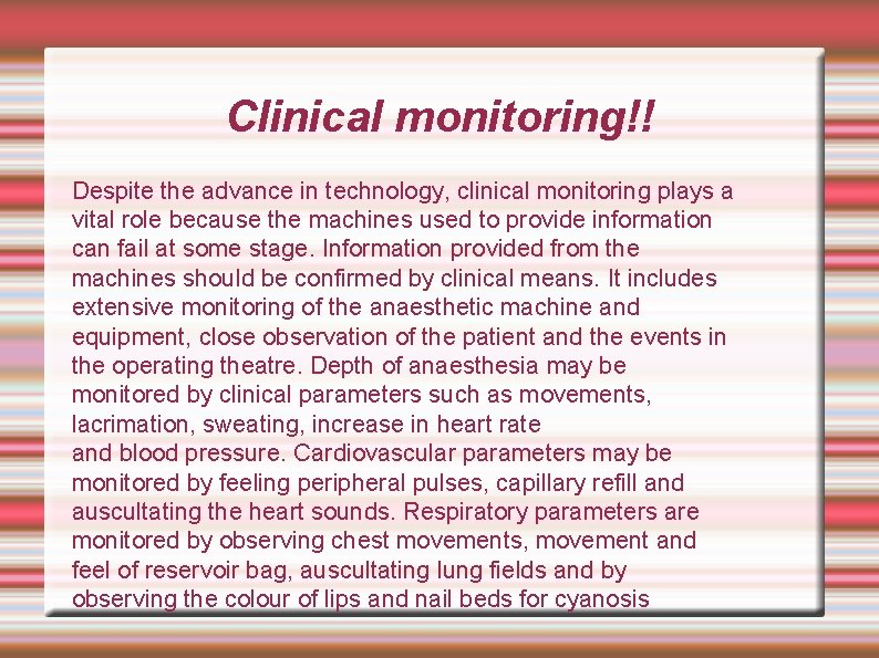 Basic principles of advanced hemodynamic monitoring in anesthesia