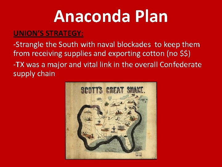 OPTIC Anaconda Plan UNIONS STRATEGY Strangle the South