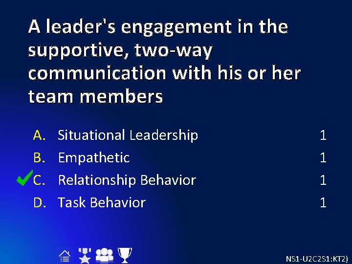 Unit II Leadership Skills Chapter 2 Leadership Section