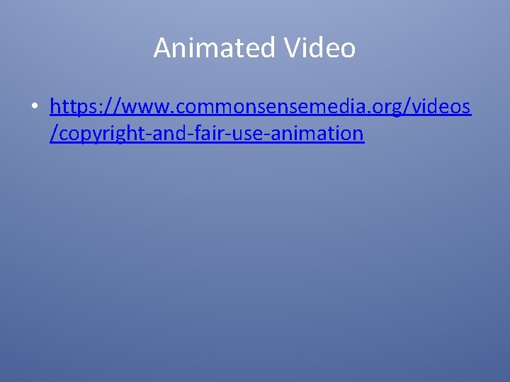 Copyright and Fair Use Definitions Copyright acknowledges ownership