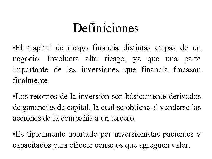 Capital de Riesgo Experiencia Comparada EEUU y Chile