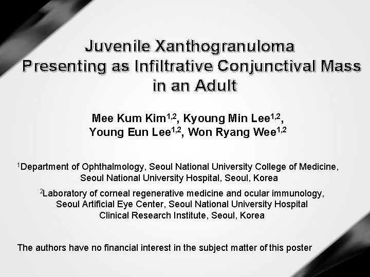 Juvenile Xanthogranuloma Presenting as Infiltrative Conjunctival Mass in