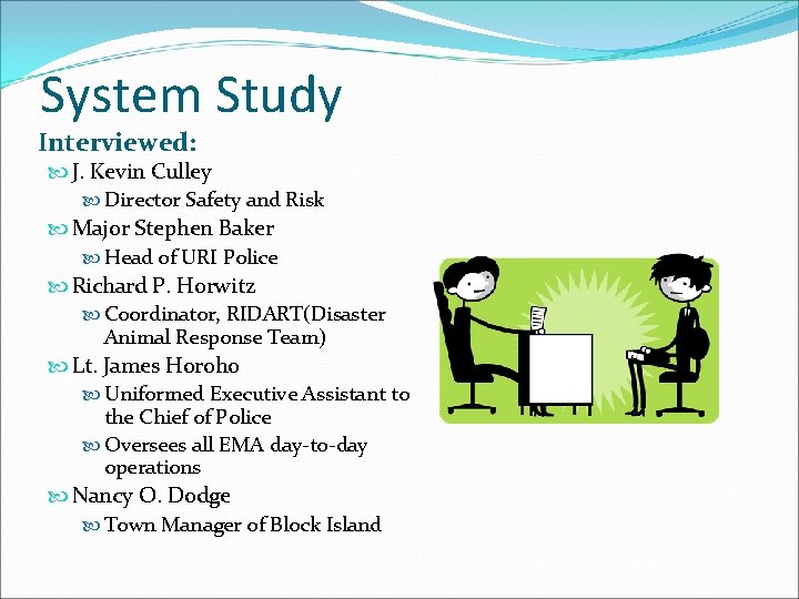 System Analysis of the URI Hurricane Preparedness Plan