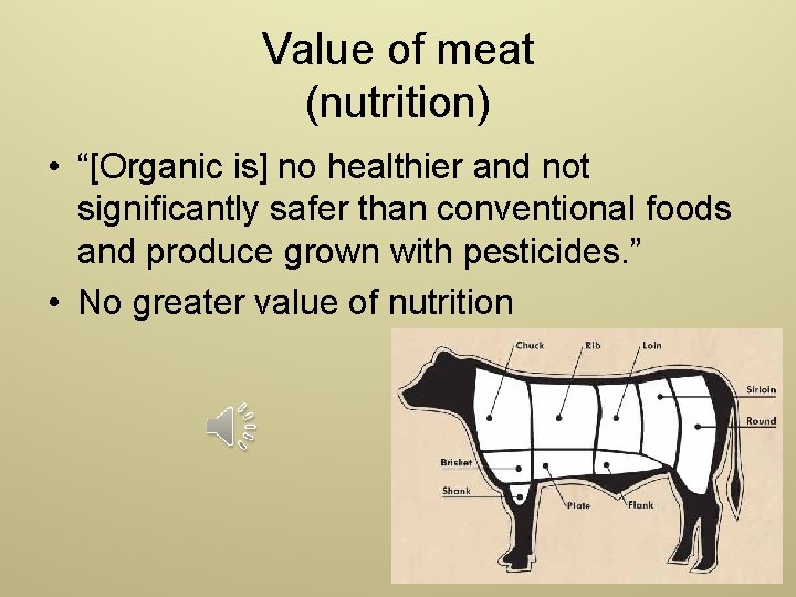Organic and Conventional Beef in the United States
