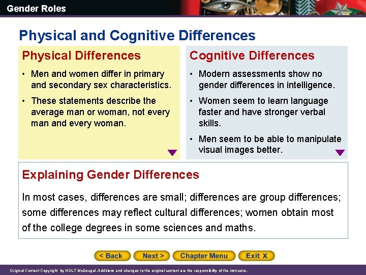 Gender Roles Gender Differences Separating Statistics from Stereotypes