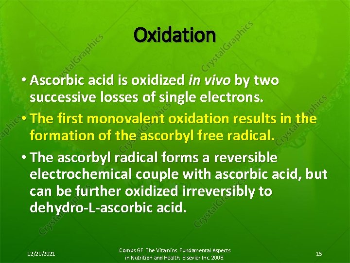 Absorption transport and metabolism of vitamin C Domina