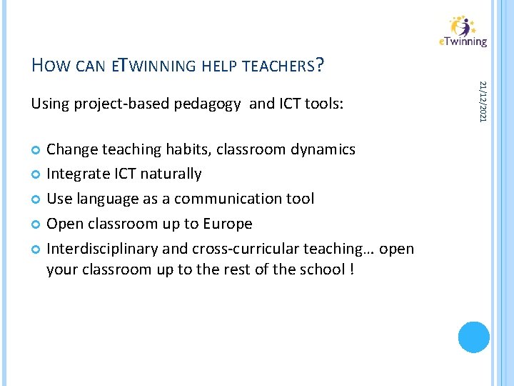 21122021 ETWINNING A Professional Network for European Teachers