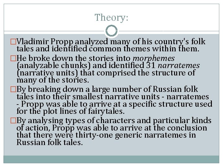 Vladimir Propp 1928 BY GRACE CHADWICK Early Life