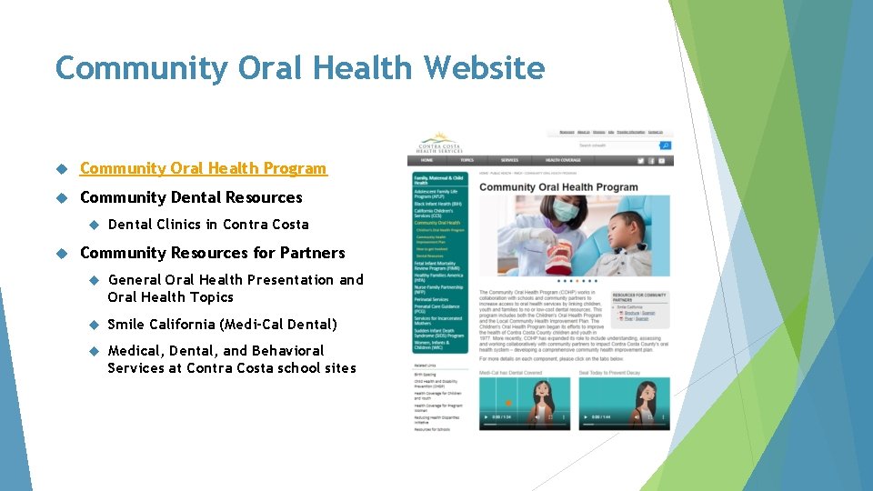 Basics of Oral Health Presentation Contra Costa Health