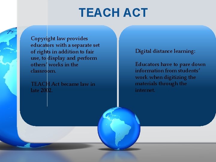 Copyright Presented by Victoria Lopez Copyright BUILDING ON