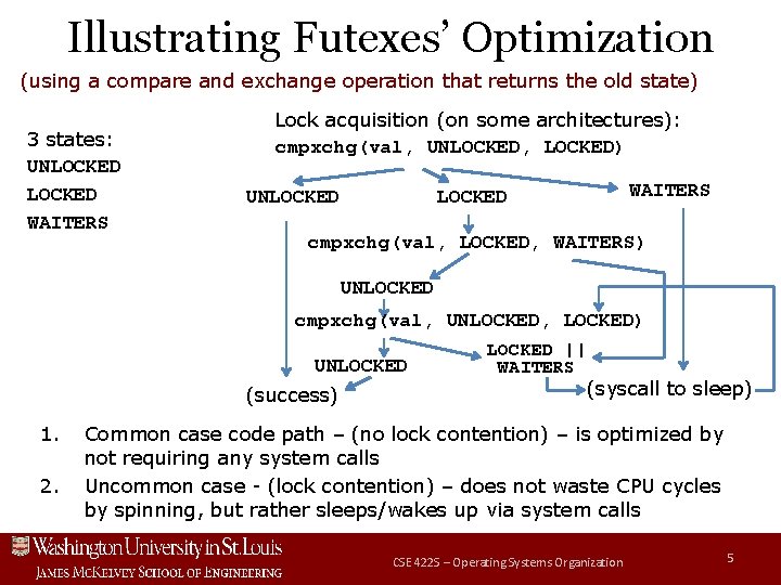 Userspace Synchronization Chris Gill Brian Kocoloski Marion Sudvarg