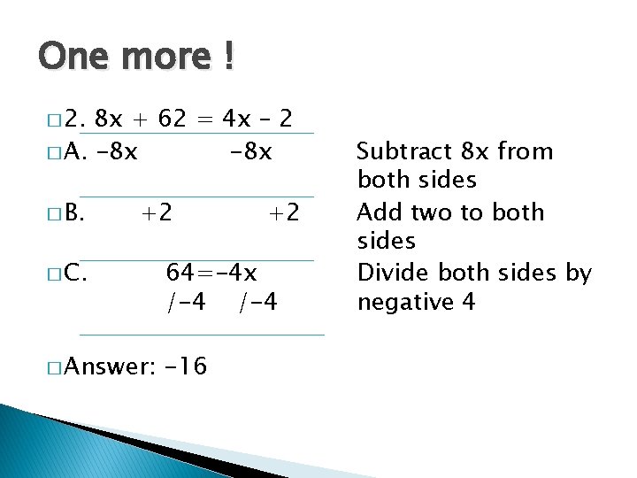Solving for Variables Ms Hernandez 2 y 4