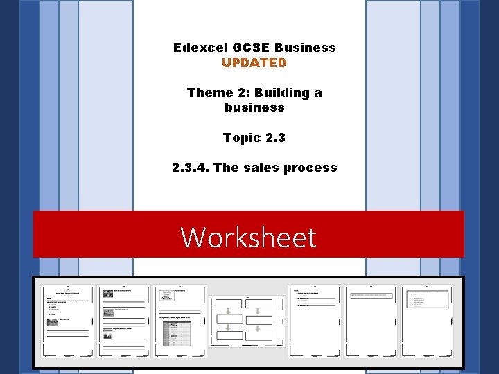 Edexcel GCSE Business UPDATED Theme 2 Building a
