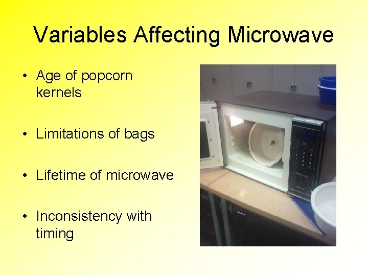 Thermodynamics of Popcorn Michael Bachmann Tony Ghaly Kathlyn