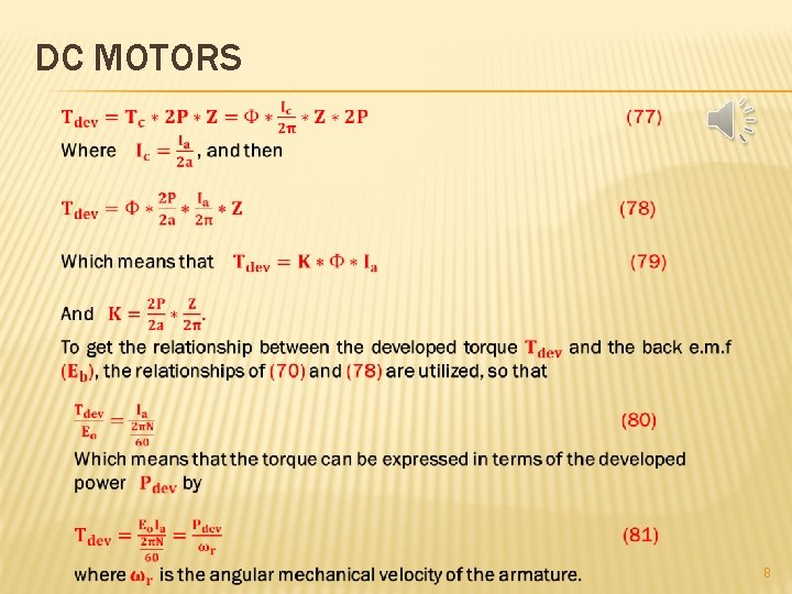 LESSON 5 DC MOTORS PART I 1 LEARNING