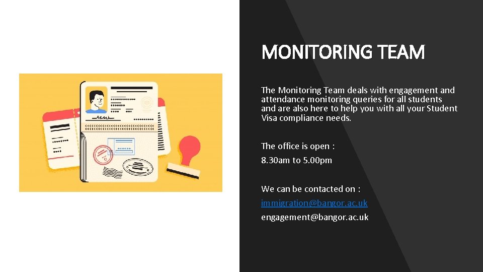 MONITORING TEAM The Monitoring Team deals with engagement
