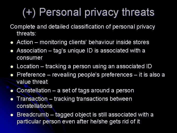 RFID Privacy An Overview of Problems and Proposed