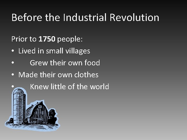 The Industrial Revolution Impact on the Balance of