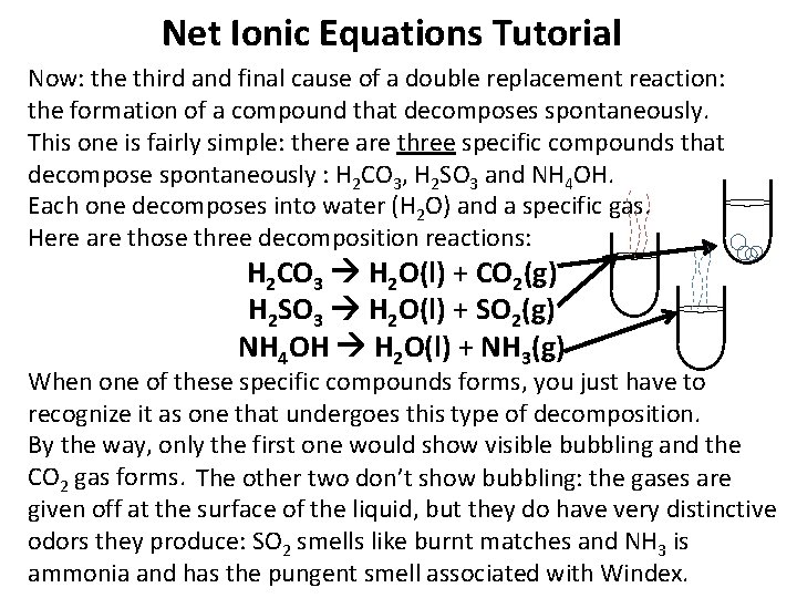 Net Ionic Equations Tutorial In a previous tutorial