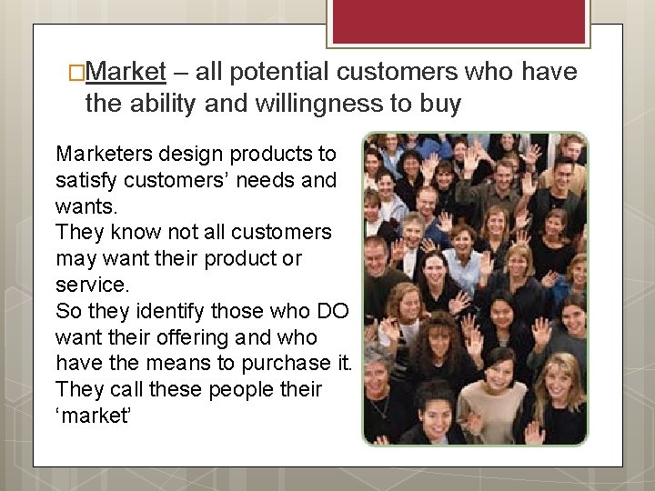 Fundamentals of Marketing Chapter 1 Sec 3 Section