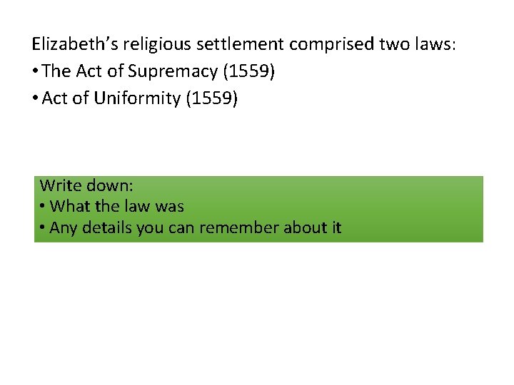 Protestant challenges to Elizabeths religious settlement How effectively