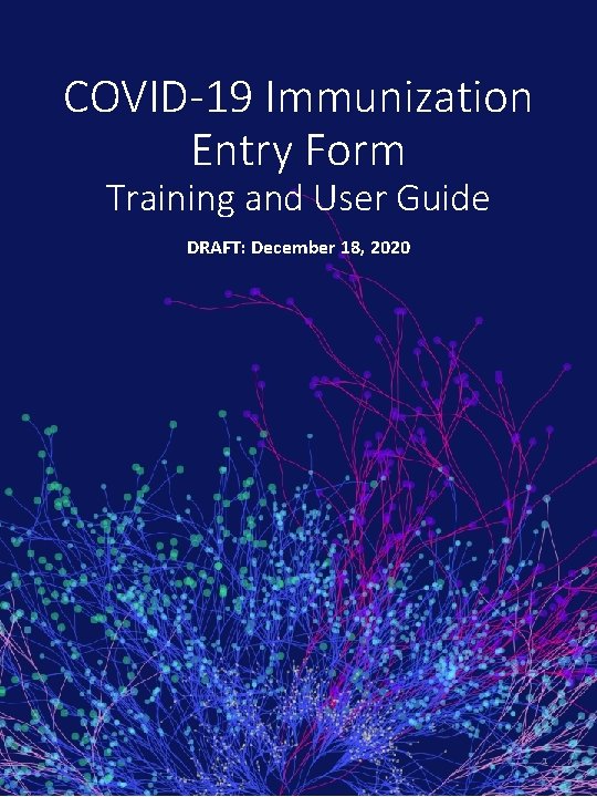 COVID19 Immunization Entry Form Training and User Guide