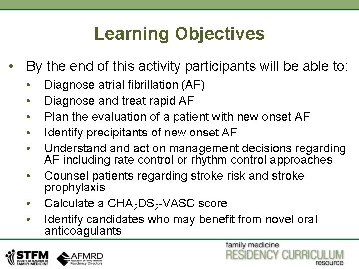 Atrial Fibrillation A Family Medicine Introduction to Caring