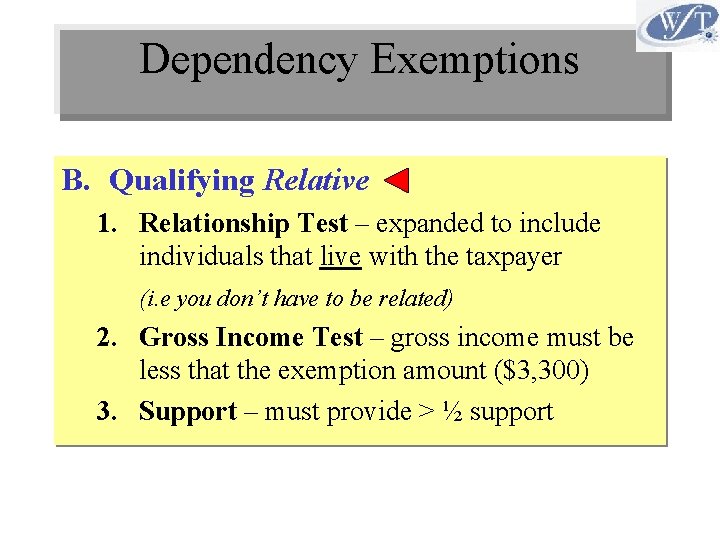 Chapter 3 Calculate Taxable Income Personal and Dependency