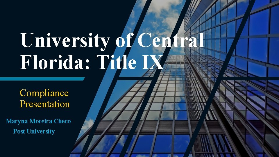 University of Central Florida Title IX Compliance Presentation